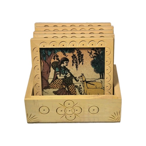 The Unbranded Brand | Dining | Set Of 5 Rajasthani Handcrafted Coasters ...